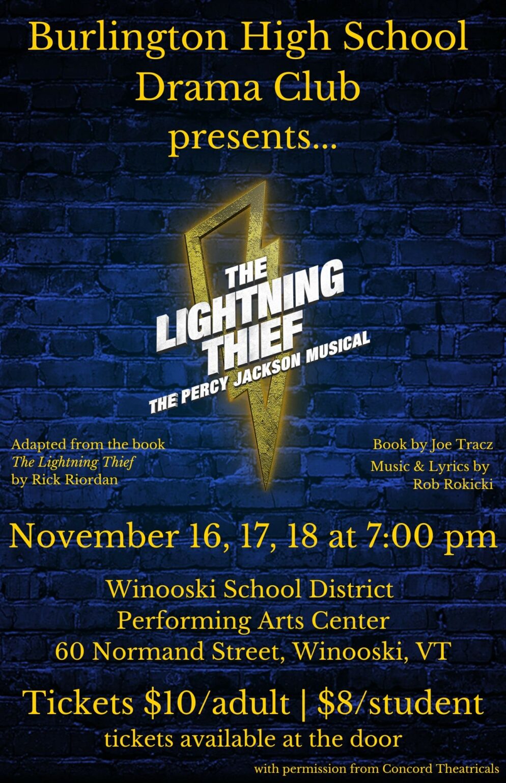 You Are Invited to the BHS Drama Club’s Presentation of “The Lightning ...
